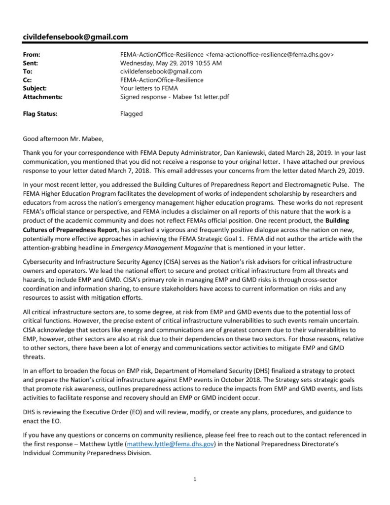 2019-05-29-FEMA-Response-Letter-pdf | Secure the Grid