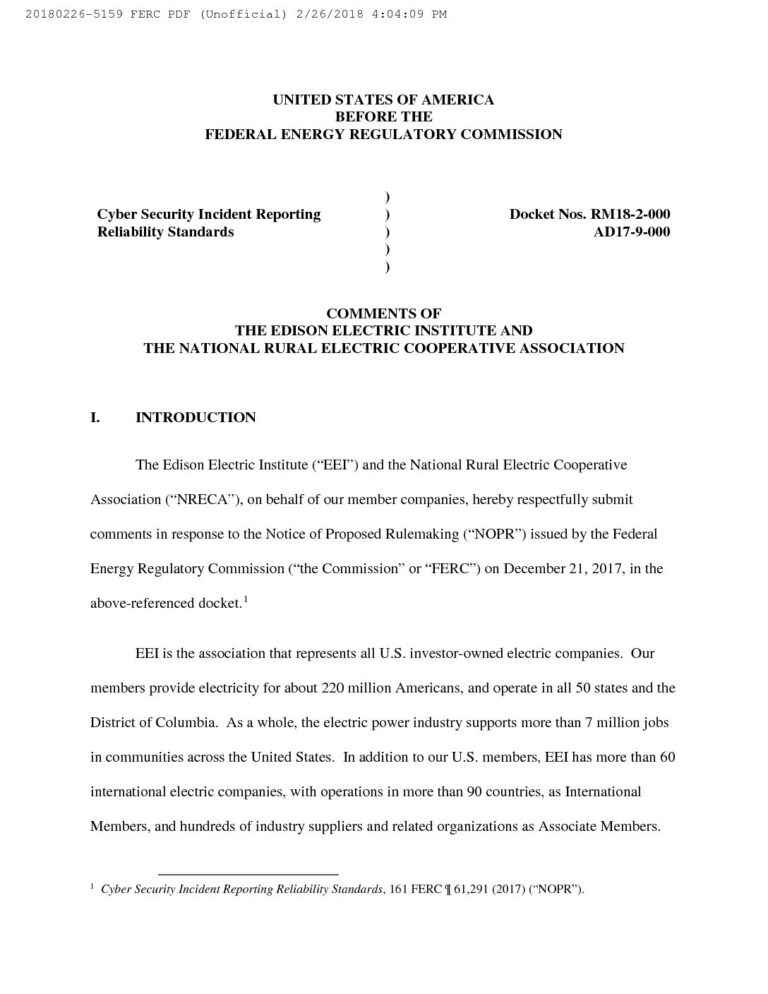 Edison-Electric-Institute-RM18-2-000-pdf | Secure the Grid