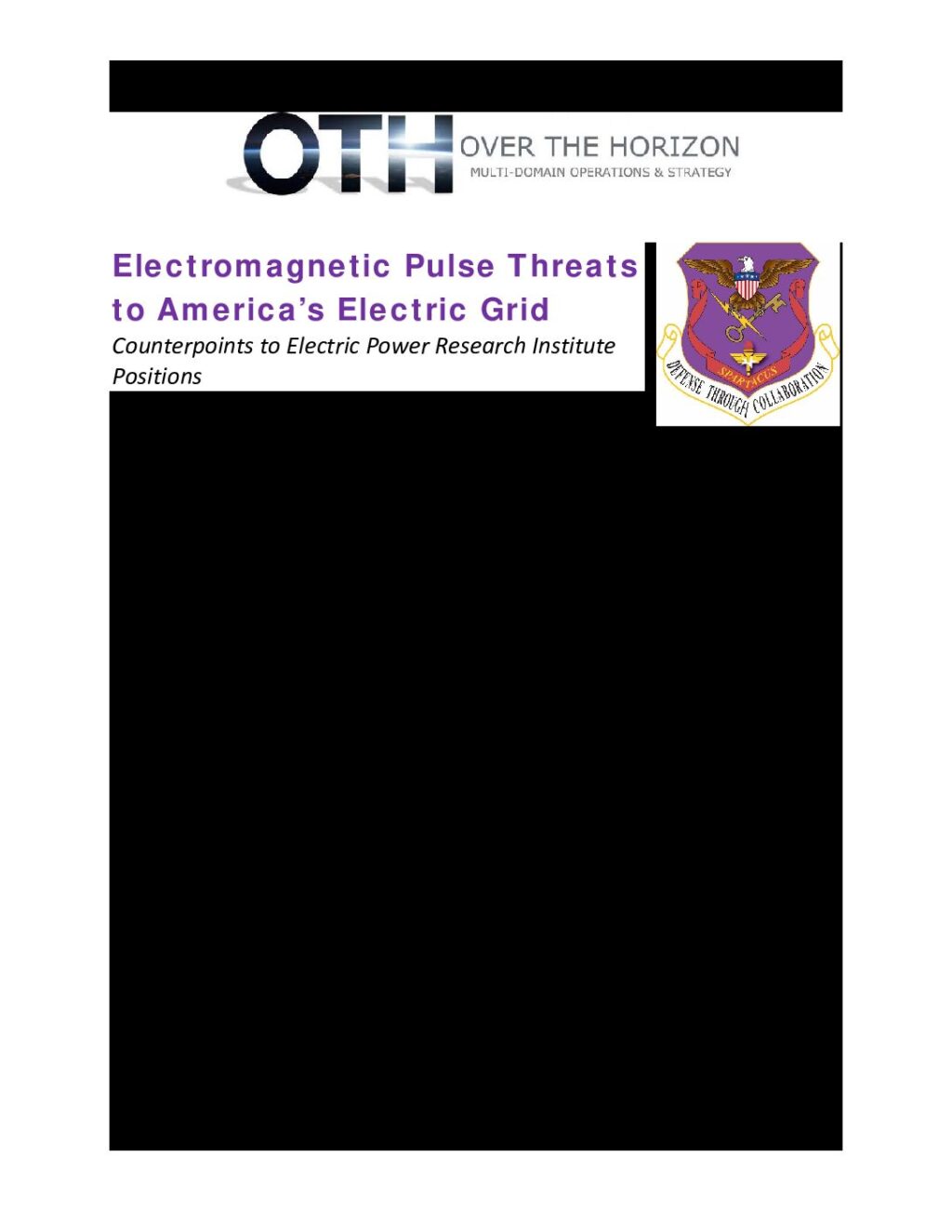EMP-Threats-to-Americas-Electric-Grid-pdf | Secure the Grid
