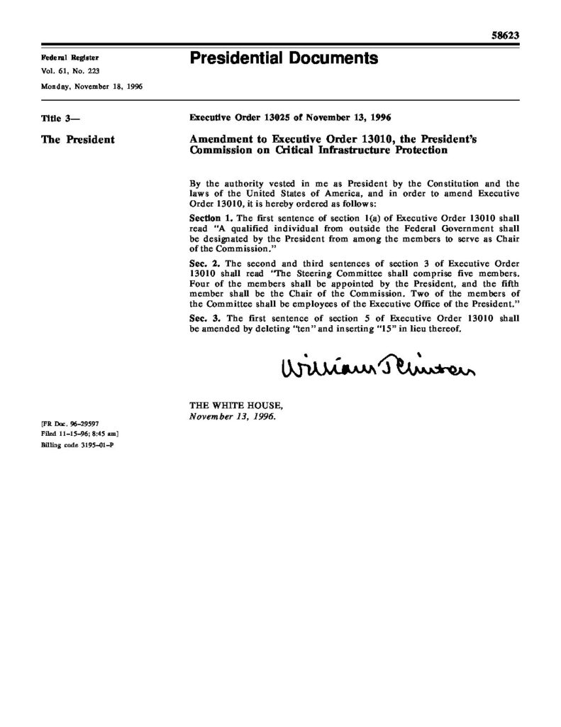 Executive-Order-13025-pdf | Secure the Grid