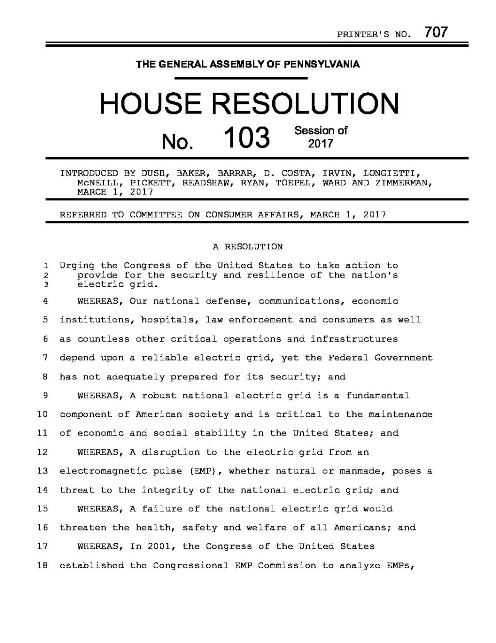 PA-House-Resolution-103-pdf | Secure the Grid