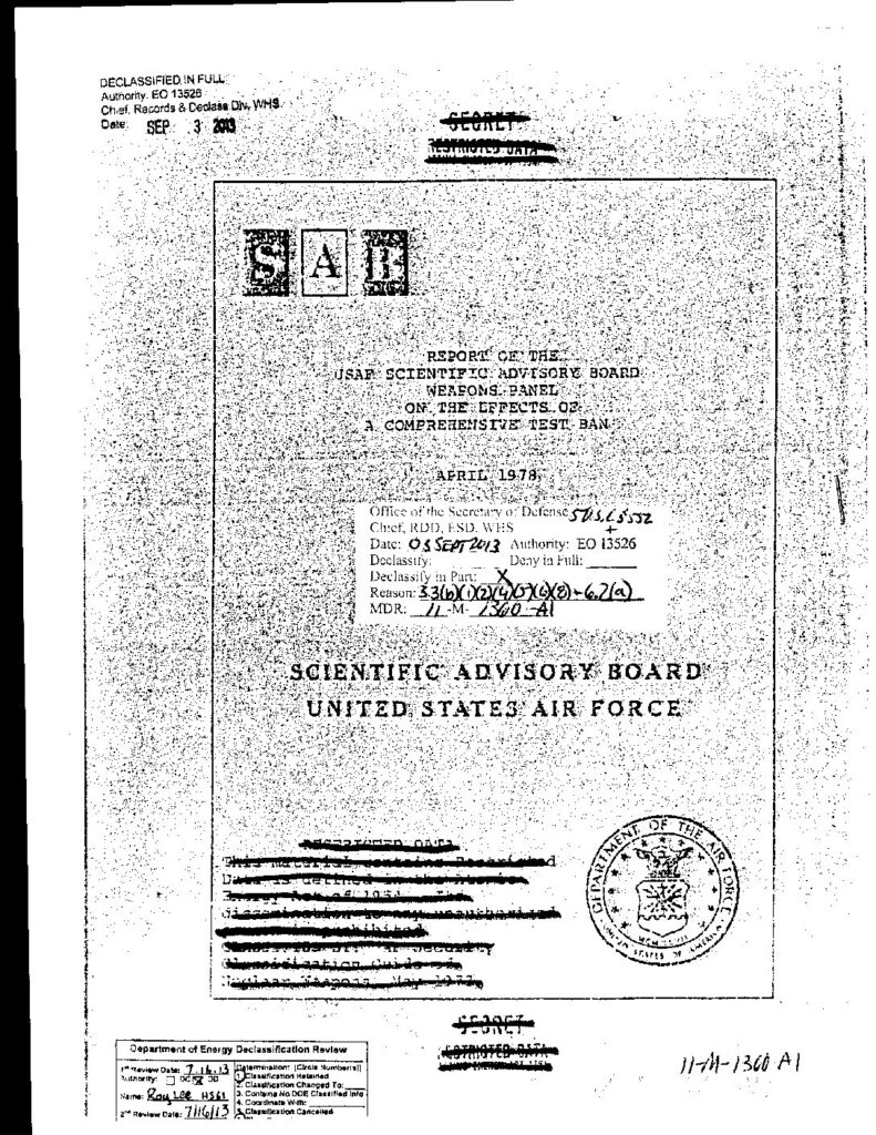 Report-of-the-USAF-Scientific-Advisory-Board-Weapons-Panel-on-the ...