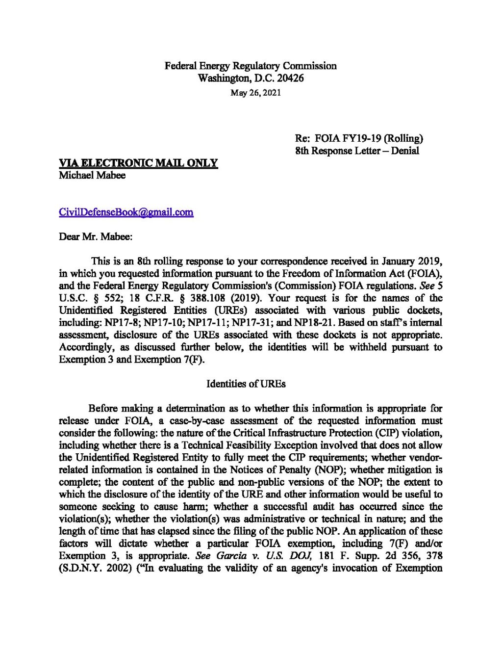 2021-05-26-EIGHTH-DETERMINATION-LETTER-FOIA-2019-19-R-pdf-1 | Secure ...