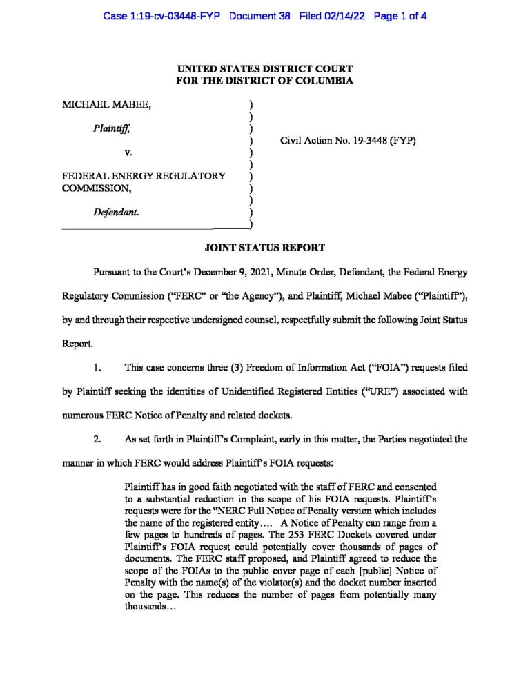 2022-02-14-Doc-38-Joint-Status-Report-pdf | Secure the Grid