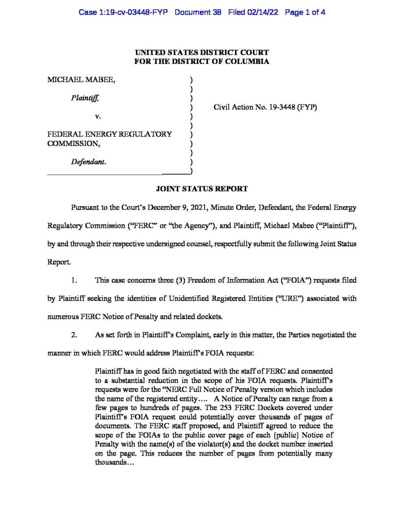 2022-02-14-Doc-38-Joint-Status-Report-pdf | Secure the Grid